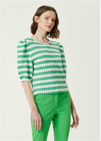 Maje Kadın Tshirt Beyaz Us