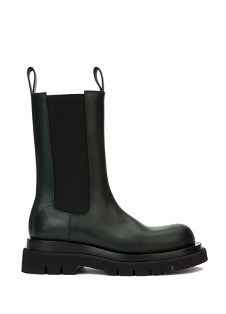 Bottega Veneta Kadın Siyah Deri Bot Yeşil 36 EU