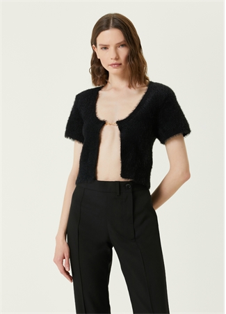 Jacquemus Kadın Siyah Logolu Kısa Kol Hırka 40 Fr Jacquemus Kadın Siyah Logolu Kısa Kol Hırka 40 Fr