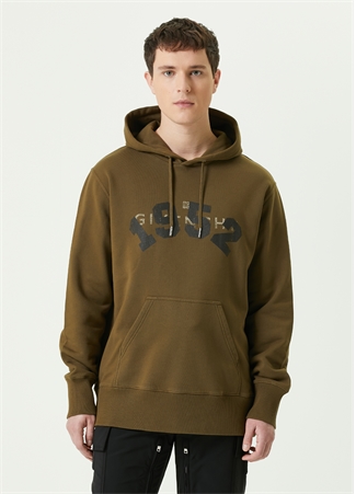 Givenchy Erkek Haki Kapüşonlu Logolu Sweatshirt S EU Givenchy Erkek Haki Kapüşonlu Logolu Sweatshirt S EU