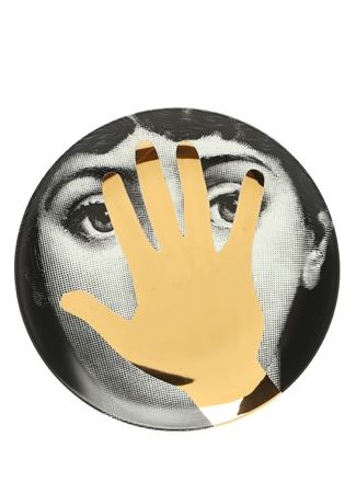 Fornasetti Tema a Variazioni No 16 Porselen Dekoratif Tabak Beyaz Fornasetti Tema a Variazioni No 16 Porselen Dekoratif Tabak Beyaz