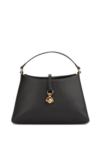 Nanushka Kadın Siyah Logolu Omuz Çantası EU