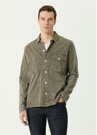 Allsaints Erkek Telemark Haki Gömlek S EU