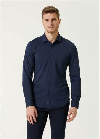 Network Erkek Slim Fit Lacivert Gömlek 42 EU