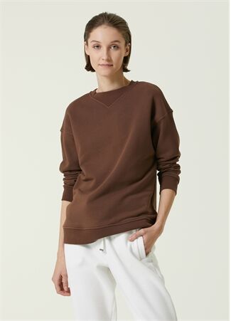 John Frank Kadın Coco Kahverengi Bisiklet Yaka Sweatshirt S EU