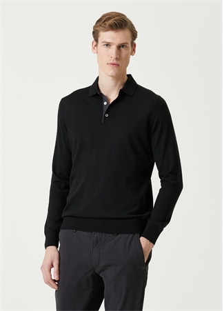 Beymen Collection Erkek Siyah Polo Yaka Yün Triko S EU Beymen Collection Erkek Siyah Polo Yaka Yün Triko S EU