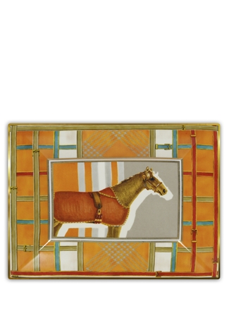 Baci Milano Horses Turuncu Desenli Porselen Tabak Baci Milano Horses Turuncu Desenli Porselen Tabak