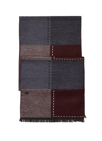 George Hogg Erkek Bordo Desenli Atkı EU