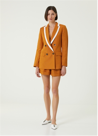 Pia Brand Kadın Lorenzo Şerit Detaylı Blazer Ceket Turuncu 34 EU Pia Brand Kadın Lorenzo Şerit Detaylı Blazer Ceket Turuncu 34 EU