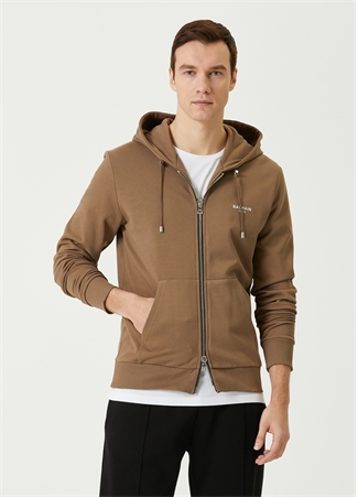 Balmain Erkek Haki Kapüşonlu Sweatshirt S EU Balmain Erkek Haki Kapüşonlu Sweatshirt S EU