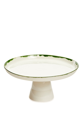 Creathings Natura Small Beyaz Yeşil Ayaklı Porselen Stand Creathings Natura Small Beyaz Yeşil Ayaklı Porselen Stand