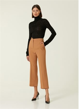 Versace Kadın Camel Boru Paça Saten Pantolon Bej 42 IT Versace Kadın Camel Boru Paça Saten Pantolon Bej 42 IT