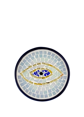 Bceramics Lacivert Cam Mozaik Desenli Seramik Bardak Altlığı Bceramics Lacivert Cam Mozaik Desenli Seramik Bardak Altlığı