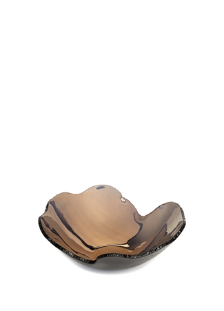 GARDECO Bronz Geometrik Formlu Cam Obje Kahverengi GARDECO Bronz Geometrik Formlu Cam Obje Kahverengi