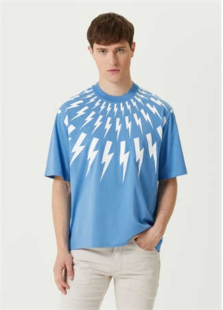 Neil Barrett Erkek Tshirt Mavi S Eu Neil Barrett Erkek Tshirt Mavi S Eu