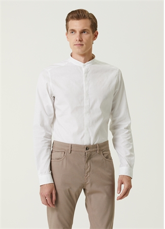 Palzileri Lab Erkek Beyaz Hakim Yaka Gömlek 4 IT Palzileri Lab Erkek Beyaz Hakim Yaka Gömlek 4 IT