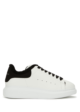Alexander McQueen Kadın Oversize Beyaz Siyah Deri Sneaker 36 EU Alexander McQueen Kadın Oversize Beyaz Siyah Deri Sneaker 36 EU