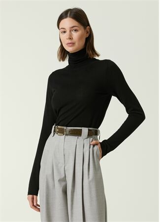 Toteme Kadın Siyah Balıkçı Yaka Yün Kazak XS EU