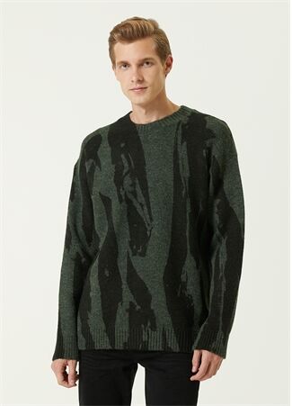 Kenzo Erkek Haki Jakarlı Kazak M EU