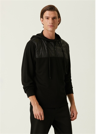 Network Erkek Slim Fit Siyah Kapüşonlu Garni Detaylı Sweatshirt L EU Network Erkek Slim Fit Siyah Kapüşonlu Garni Detaylı Sweatshirt L EU