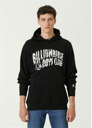Billionaire Boys Club Erkek Siyah Kapüşonlu Logolu Sweatshirt S EU
