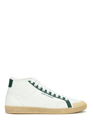 Kadın SL39 Beyaz Yeşil Deri Sneaker 37 EU