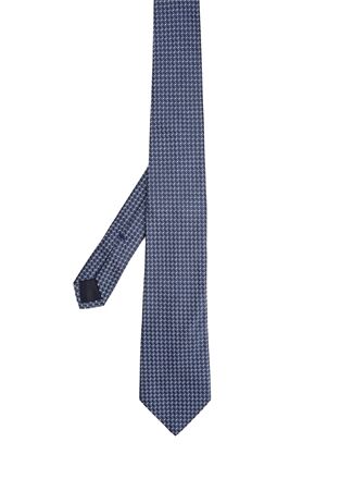 Beymen Collection Erkek Mavi Desenli İpek Kravat EU IT