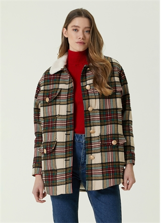 Network Kadın Regular Fit Ekru Haki Kaban L EU Network Kadın Regular Fit Ekru Haki Kaban L EU