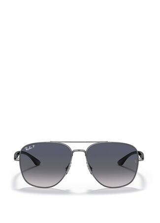 Ray-Ban Mavi Köprü Detaylı Güneş Gözlüğü Gri 56 EU