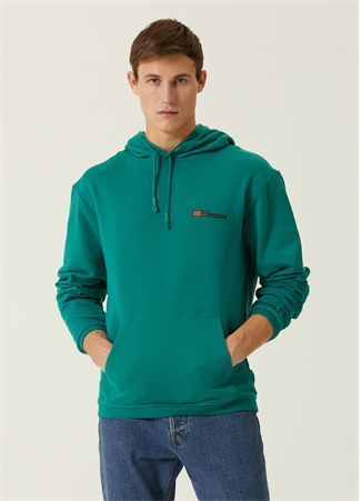 Les Benjamins Erkek Yeşil Kapüşonlu Logolu Sweatshirt Mavi S EU Les Benjamins Erkek Yeşil Kapüşonlu Logolu Sweatshirt Mavi S EU