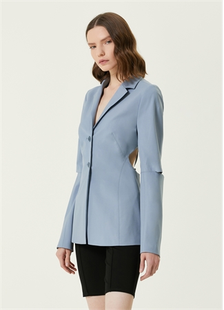 Jacquemus Kadın Mavi Kelebek Yaka Kesim Detaylı Ceket 40 Fr Jacquemus Kadın Mavi Kelebek Yaka Kesim Detaylı Ceket 40 Fr