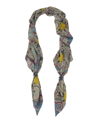 Etro Kadın Mavi Desenli İpek Kolye EU