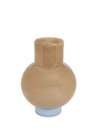 Broste Copenhagen Mari Taba Mavi Cam Vazo Kahverengi