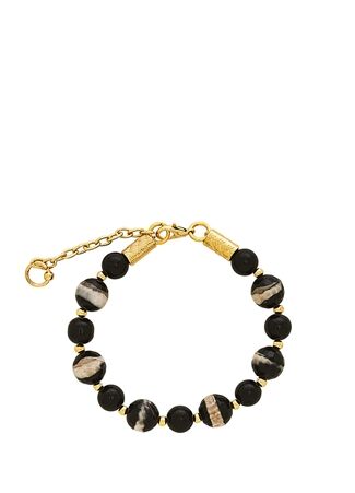 Nauu Kadın Siyah Gri Taşlı Bileklik EU