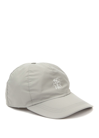 Brunello Cucinelli Erkek Gri Logolu Şapka M EU Brunello Cucinelli Erkek Gri Logolu Şapka M EU