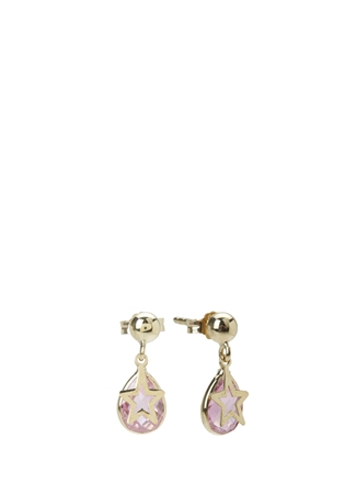 Collection-Alper Tunçoku Kadın Proud Tear Drops Pembe Yıldız Detaylı Altın Rengi Küpe EU Collection-Alper Tunçoku Kadın Proud Tear Drops Pembe Yıldız Detaylı Altın Rengi Küpe EU