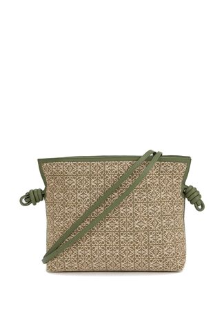 Loewe Kadın Flamenco Beyaz Yeşil Çanta EU