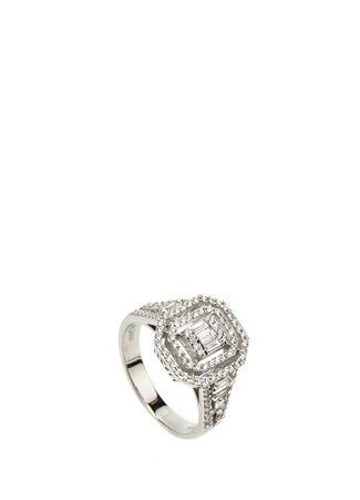 Collection Kadın Pırlantalı Altın Rengi Yüzük EU