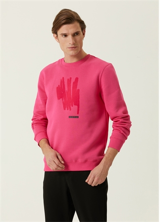 Network Erkek Comfort Fit Şeftali Baskılı Sweatshirt Pembe L EU Network Erkek Comfort Fit Şeftali Baskılı Sweatshirt Pembe L EU