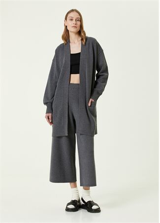 Joseph Kadın Gri Bol Paça Yün Pantolon S EU Joseph Kadın Gri Bol Paça Yün Pantolon S EU