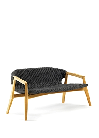 Ethimo Knit Teak Black Kanepe Çok Renkli Ethimo Knit Teak Black Kanepe Çok Renkli