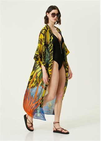 Jaquette Kadın Kimono Sarı Eu