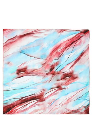 Beymen Kadın Abstract Mor Suluboya Desenli 90x90 cm İpek Eşarp EU