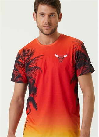 New Era Erkek Kırmızı Chicago Bulls Baskılı T-shirt S EU New Era Erkek Kırmızı Chicago Bulls Baskılı T-shirt S EU
