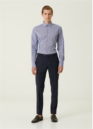 Palzileri Lab Erkek Lacivert Mikro Desenli Pantolon Mavi 48 IT