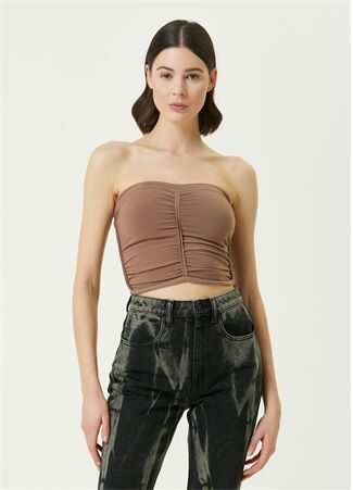 Alexander Wang Kadın Kahverengi Drapeli Bluz S EU