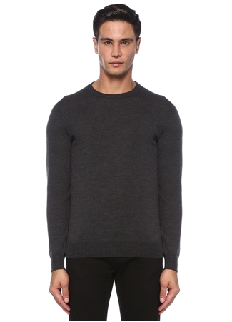 Beymen Club Erkek Antrasit Basic Yün Kazak Gri S