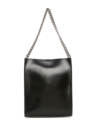 Academia Kadın Laminated Zincir Detaylı Deri Alışveriş Çantası Siyah EU