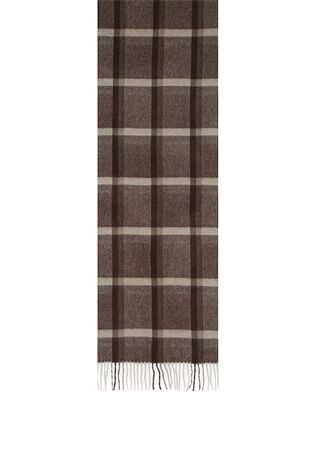 Begg&Co Erkek Bej Ekose Desenli Yün Atkı EU Begg&Co Erkek Bej Ekose Desenli Yün Atkı EU