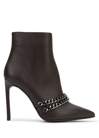 Academia Kadın Kahverengi Zincir Detaylı Deri Bot 36